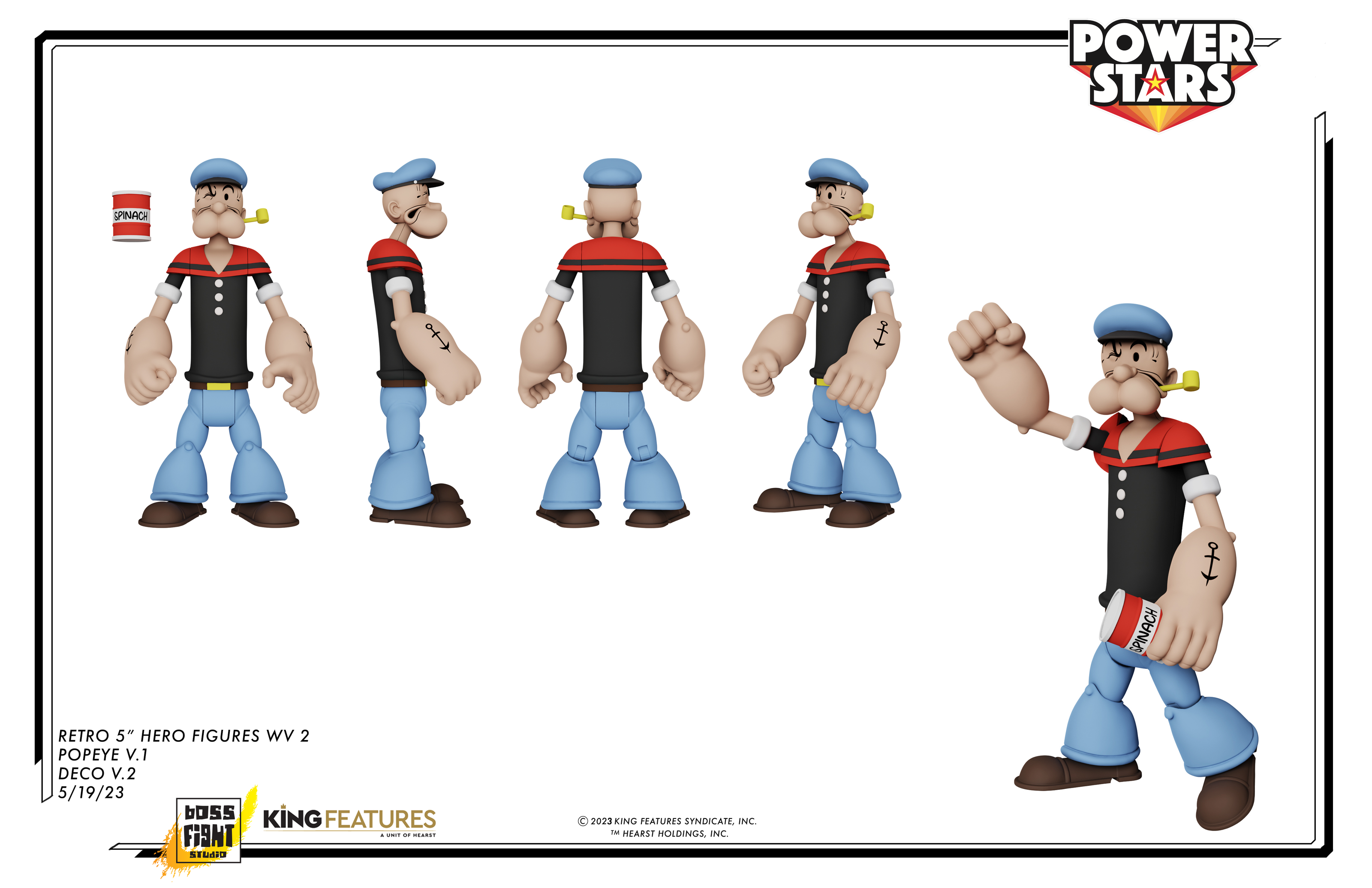 Power Stars Action Figure: Popeye – Boss Fight Studio