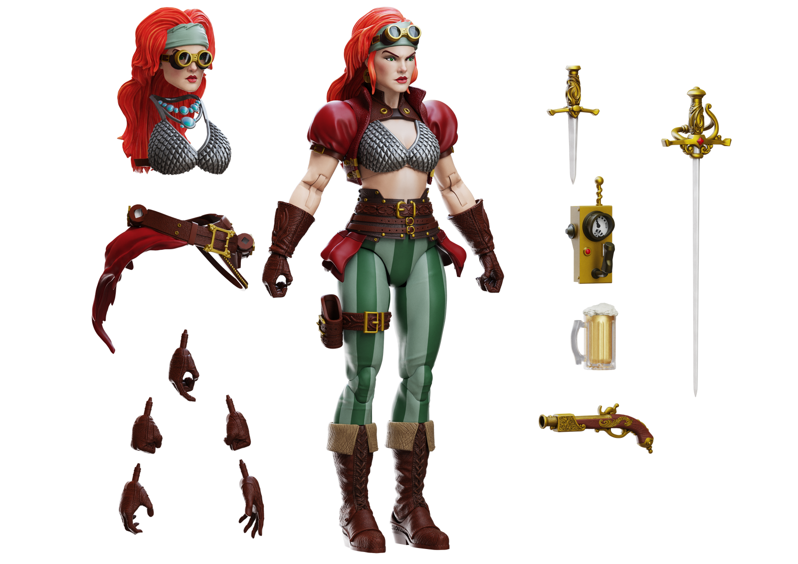 Red Sonja: Steampunk Legend 1:12 Scale Epic H.A.C.K.S. Action Figure ...