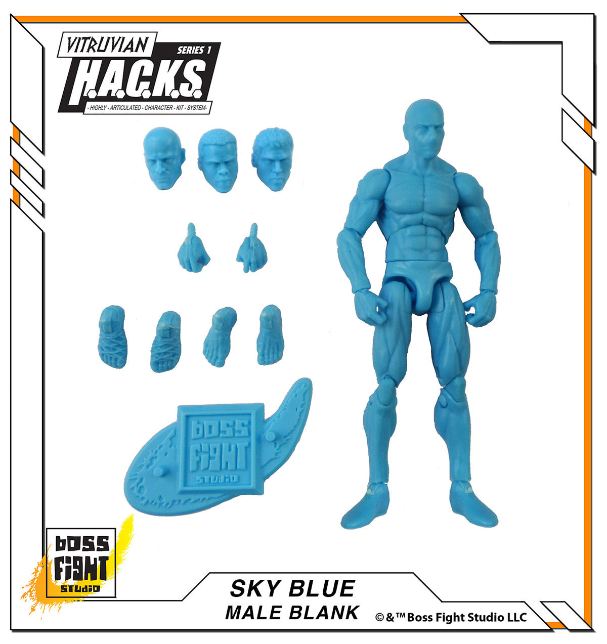 Vitruvian H.A.C.K.S. Action Figure Blank - Male Body – Boss Fight Studio